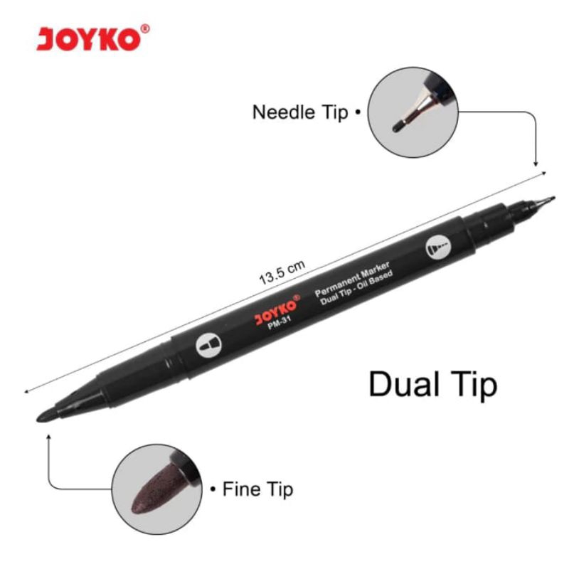 Jual SPIDOL JOYKO DUAL TIP PERMANEN PERMANENT Marker Dual Tip / Dua ...