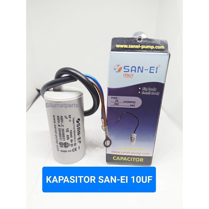 Jual 10UF BULAT 10 UF / 450 V SAN - EI CAPACITOR / kapasitor bulat / Capasitor Pompa Air / SAN ...