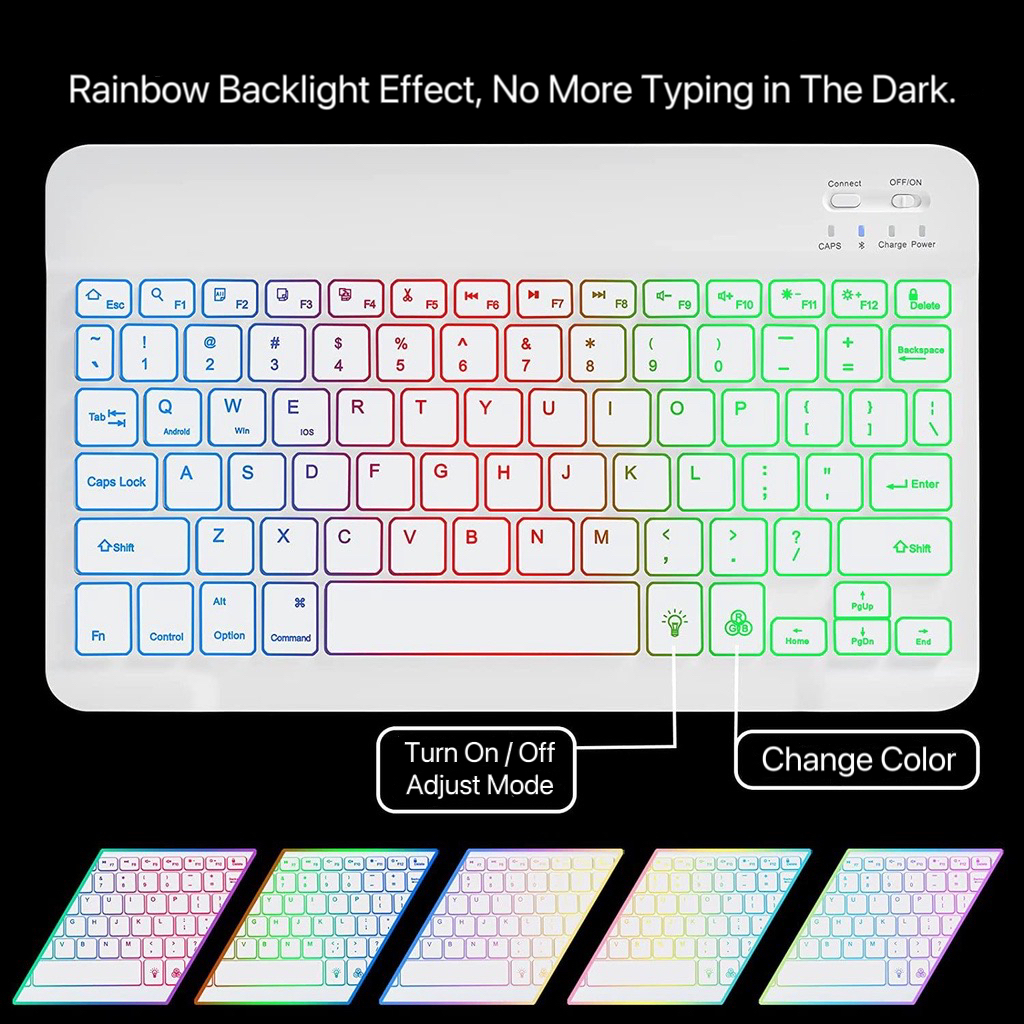 Jual CID 10inch Backlit Backlight Keyboard Wireless Keyboard And Mouse ...