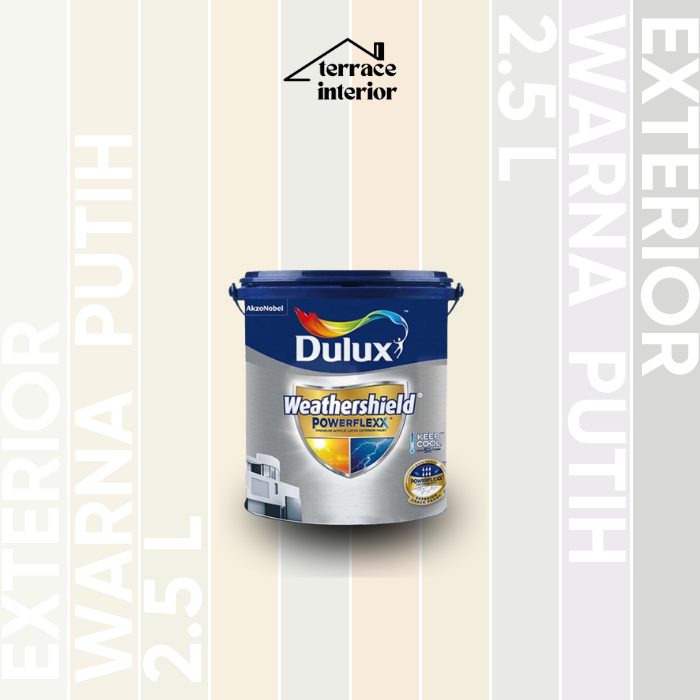 Jual Cat Tembok Dulux Weathershield Powerflex Exterior 2 5l Putih Gloss