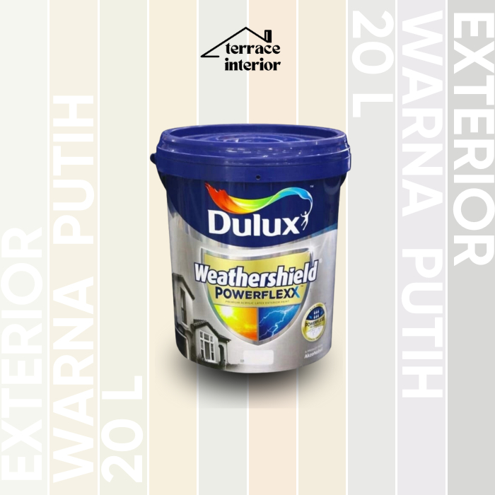 Jual Cat Tembok Dulux Weathershield Powerflex Exterior 20 L Putih Gloss ...
