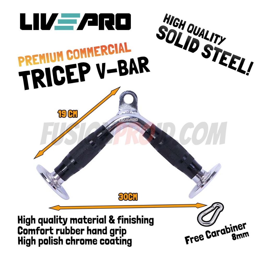 Jual Tricep Press Down V Bar Triceps Handle Bar Gym Fitnes Fitness ...
