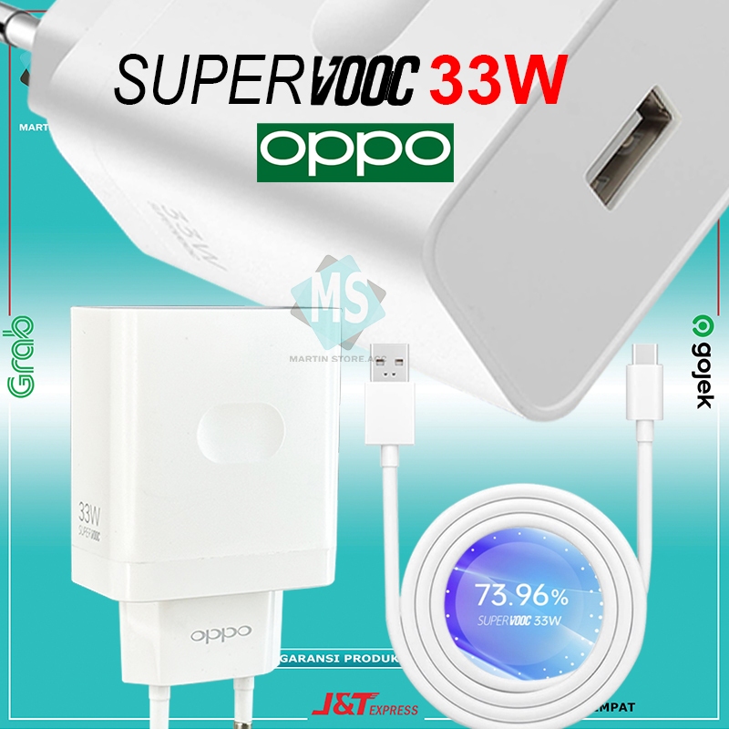 Jual Charger Casan OPPO Super VOOC 33W Reno 7 7z 8 8z A38 A58 A74 A76 ...