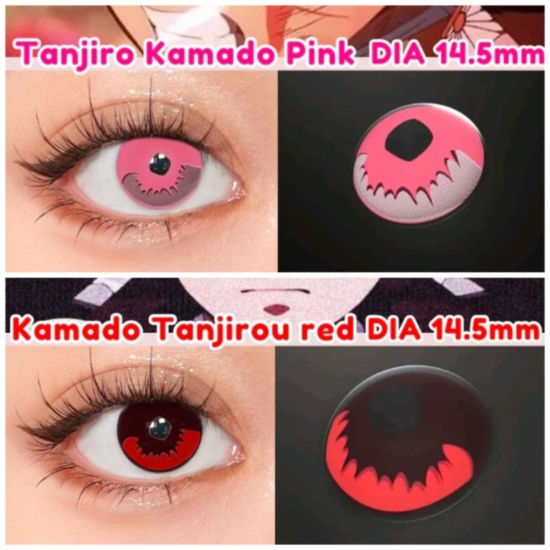 Jual Softlens Tanjirou Kamado Pink / Red ( merah muda / merah ...