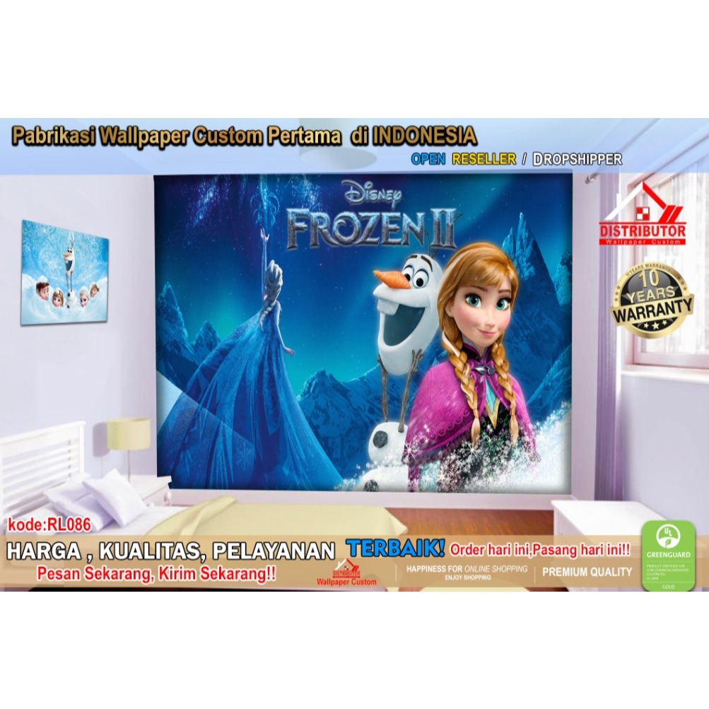 Jual Wallpaper Custom 3D Tema Frozen | Animasi Kartun Anak | Wallpaper Dinding | Wallpaper Kamar ...