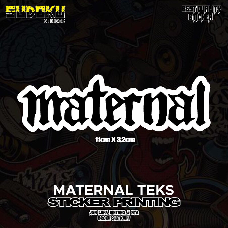 Jual STICKER STIKER MATERNAL TEXT BRAND VIRAL | Shopee Indonesia