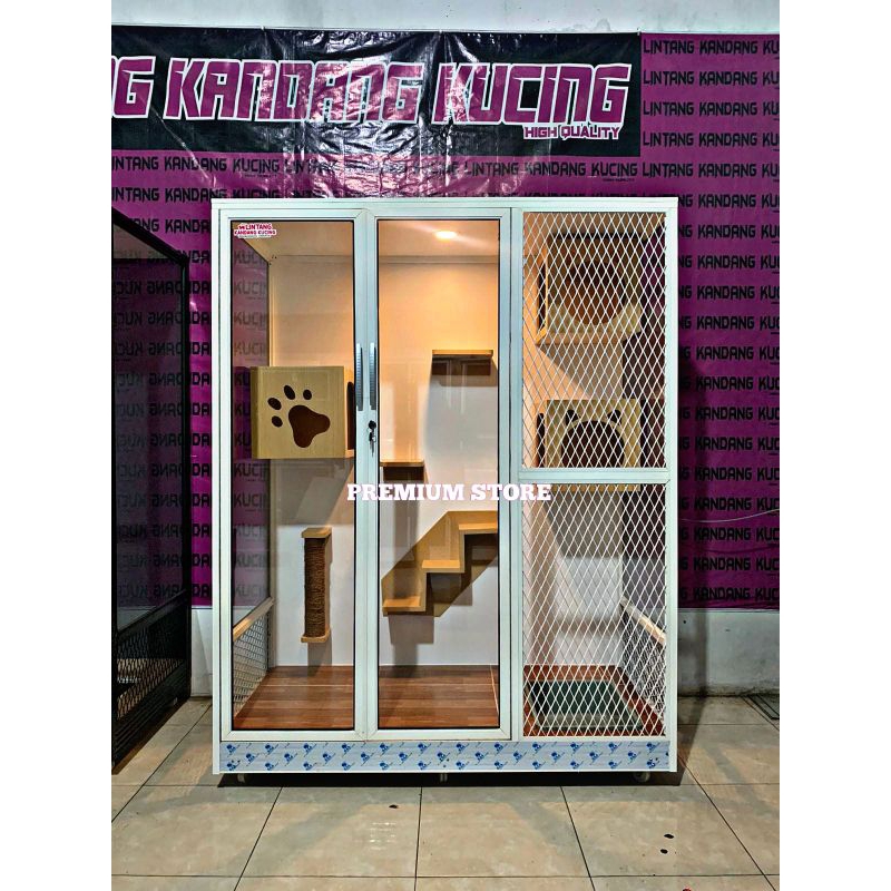 Jual Kandang kucing alumunium minimalis cat aquarium kandang kucing ...