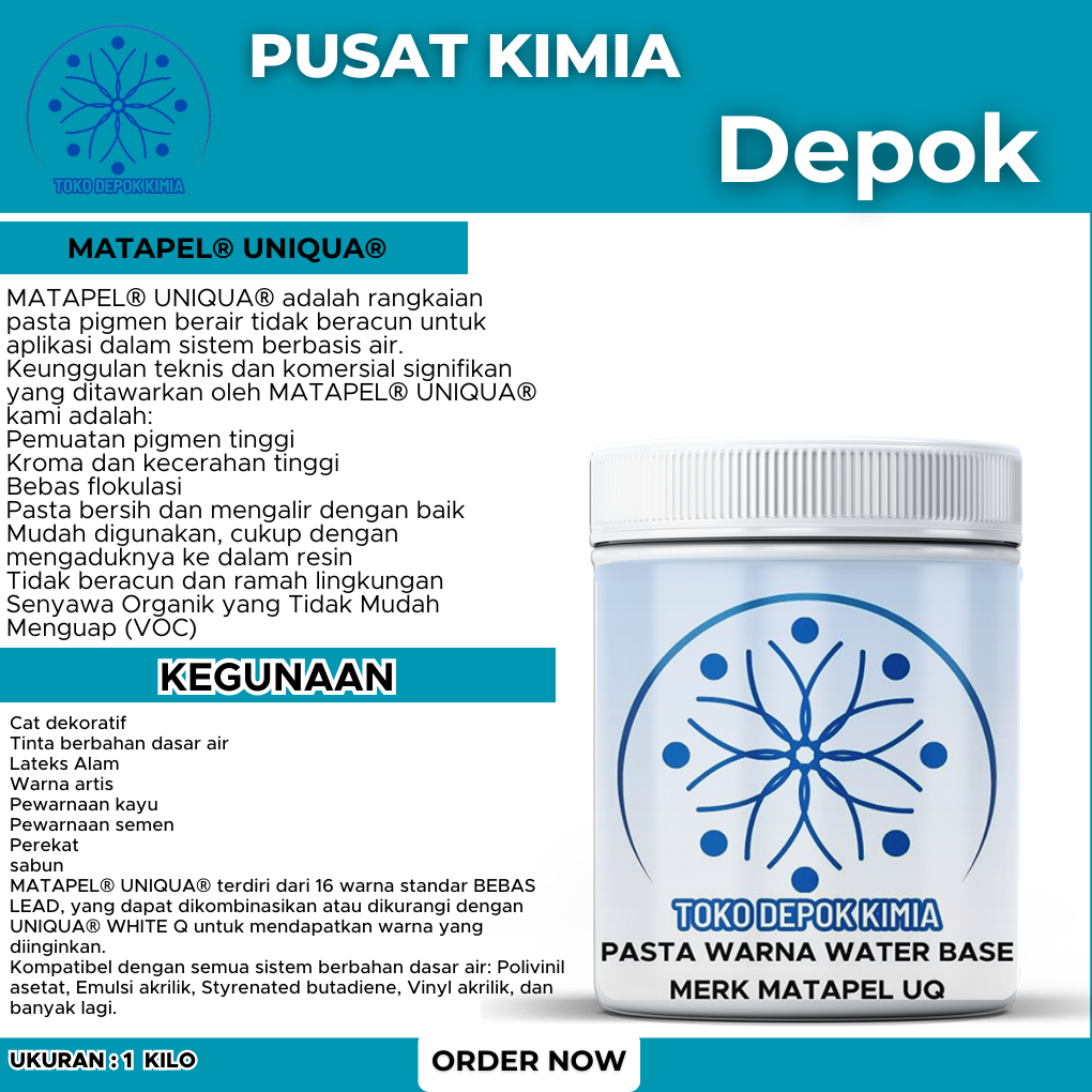 Jual pewarna waterbase MATAPEL UNIQUA 1 kilo | Shopee Indonesia