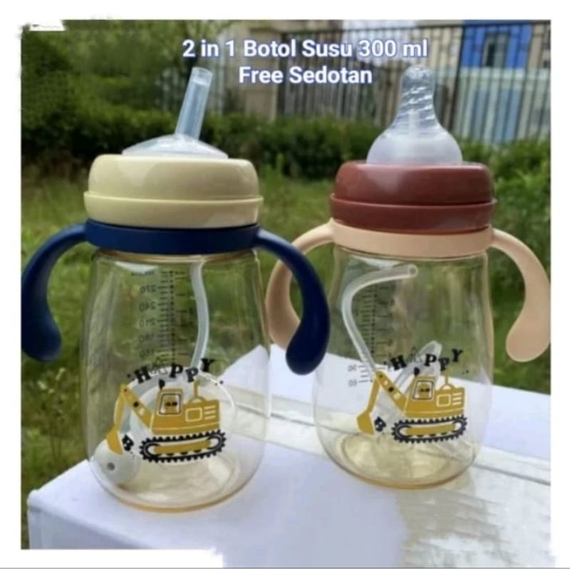 Jual BOTOL SUSU ANAK 300 ml 2 IN 1 SEDOTAN & DOT SUSU (B109) | Shopee ...
