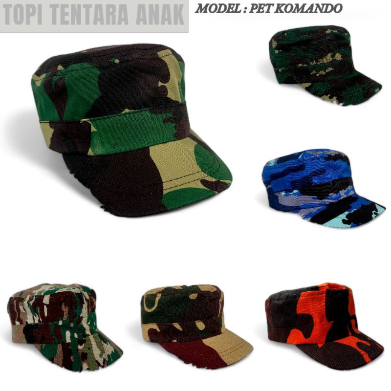 Jual TOPI TENTARA ANAK LORENG MODEL KOMANDO || TOPI ANAK LORENG TNI ...