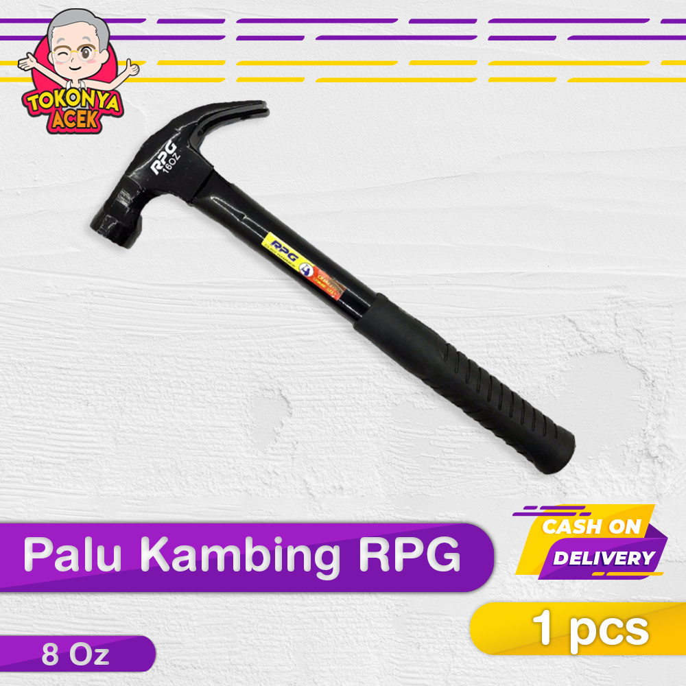 Jual Palu Kambing Besi 8 Oz RPG Martil 0,25 Kg Gagang Besi Gerigi ...