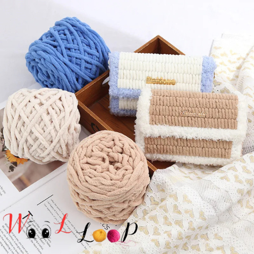 Jual Wool Loop Benang Rajut Handuk Chenille 100 gram | Shopee Indonesia
