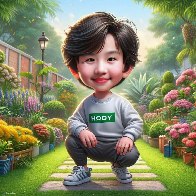 Jual karikatur anak sd main di taman bunga | Shopee Indonesia