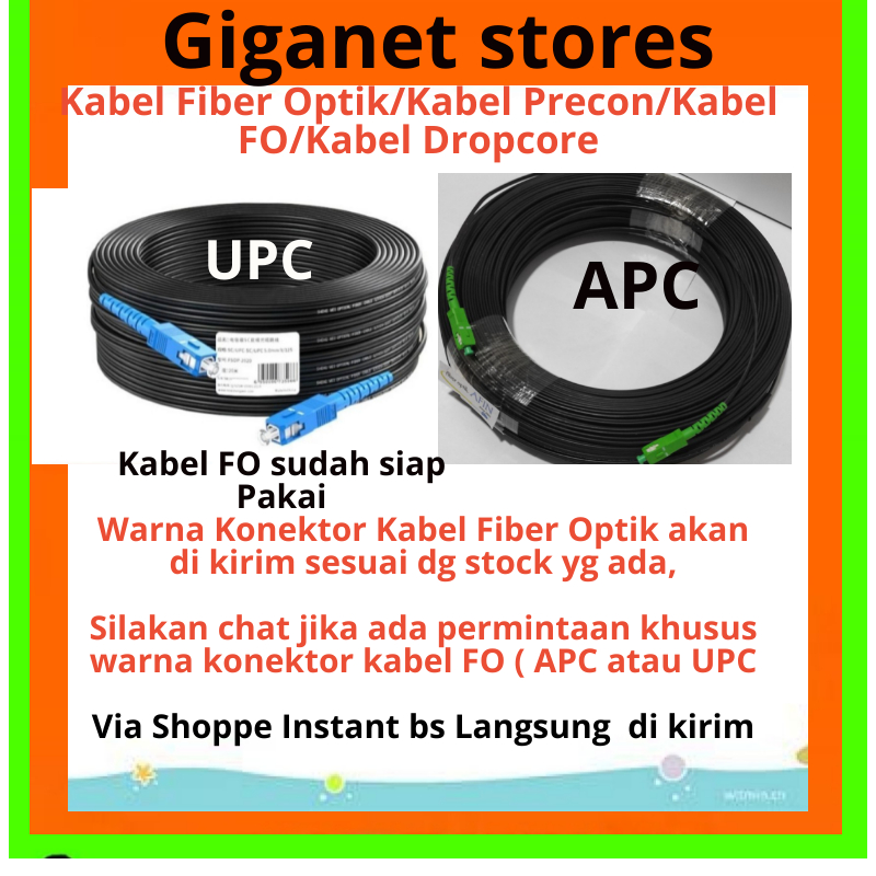 Jual Kabel Fiber Optik Dropcore Kabel FO Precon 300m siap pakai ...
