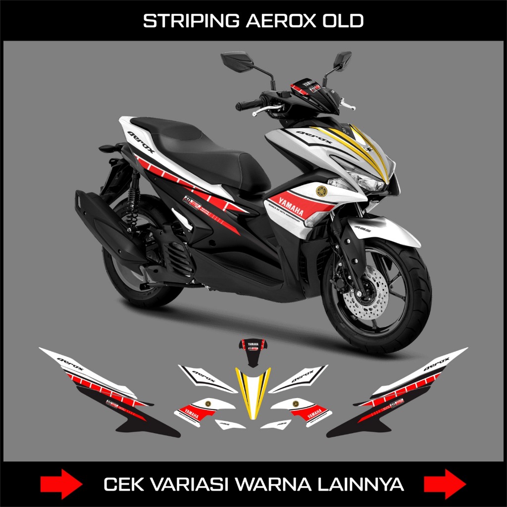 Jual Stiker Striping Yamaha Aerox 155 Old / Sticker Decal Motor Aerox ...