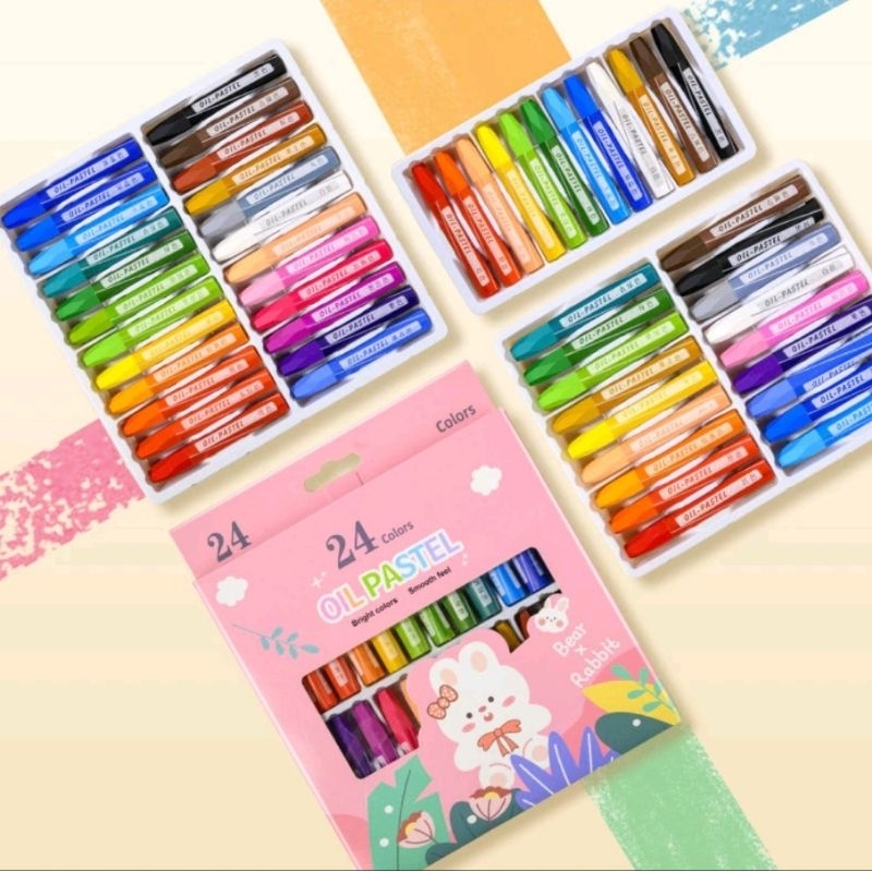 Jual 1 SET KRAYON ISI 12 DAN 24 WARNA OIL BASED DENGAN PIGMENTASI ...