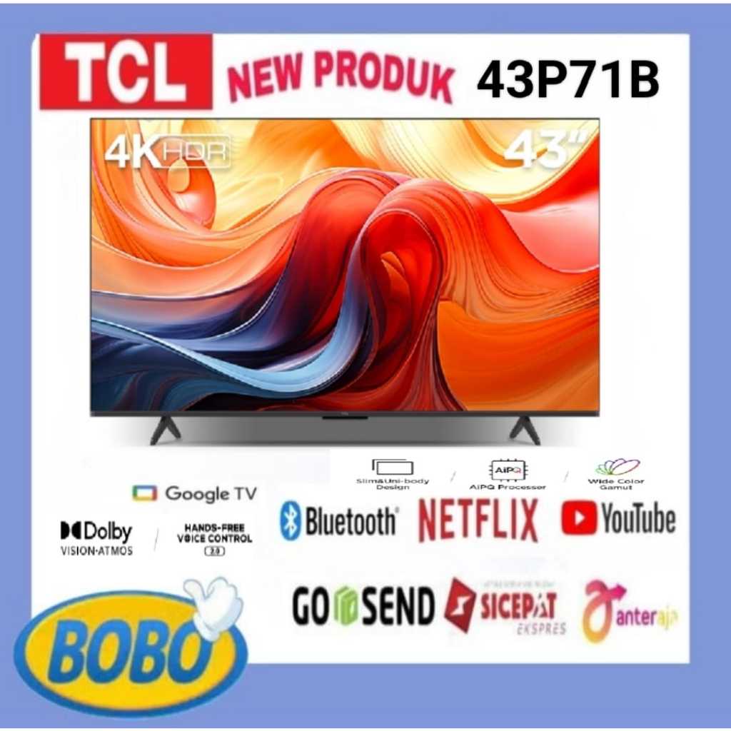 Jual TCL 43P71B Google Smart LED TV 43 Inch UHD 4K - HDR 10 -Dolby ...