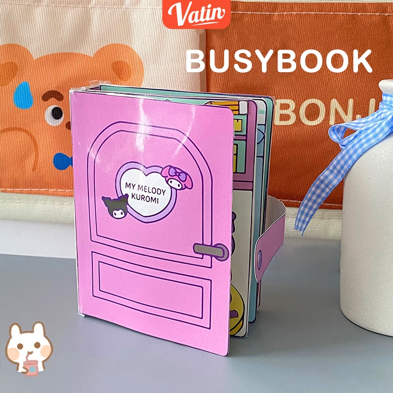 Jual busybook/buku busy book/Kuromi Cinnamoroll Quiet Book Diy Mainan ...