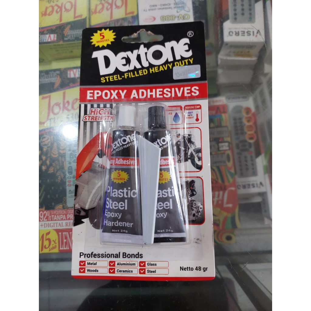 Jual Lem DEXTONE 5 menit 48 gr ORIGINAL ASLI Lem Besi 2 Komponen Campur ...