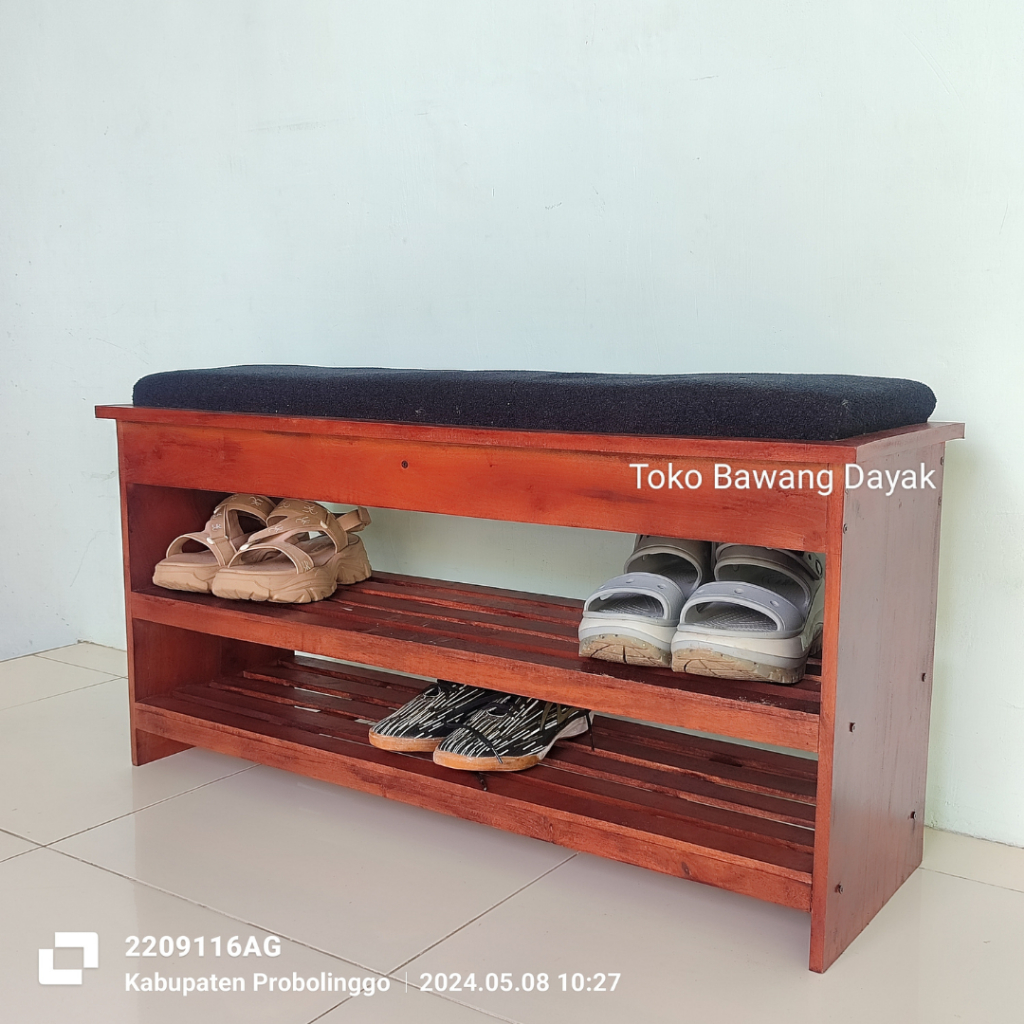 Jual Rak Sepatu Kursi Tempat Pakai Sandal Ruang Tamu Kokoh Kuat Lemari ...