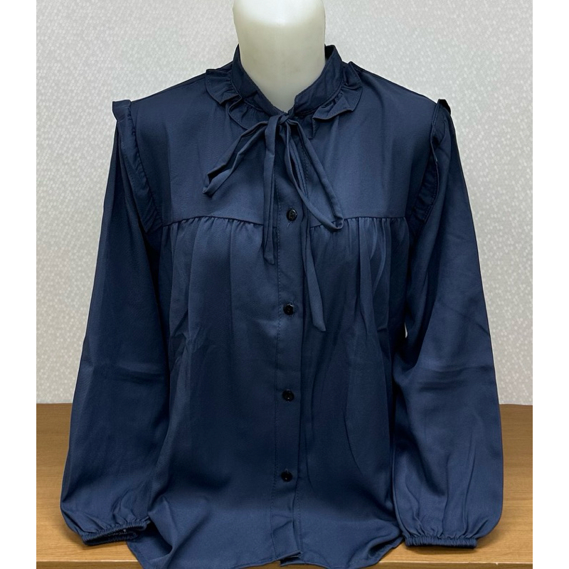 Jual BLOUSE KOREA -BLOUSE SHANGHAI RUMBAI TALI - ATASAN WANITA ...
