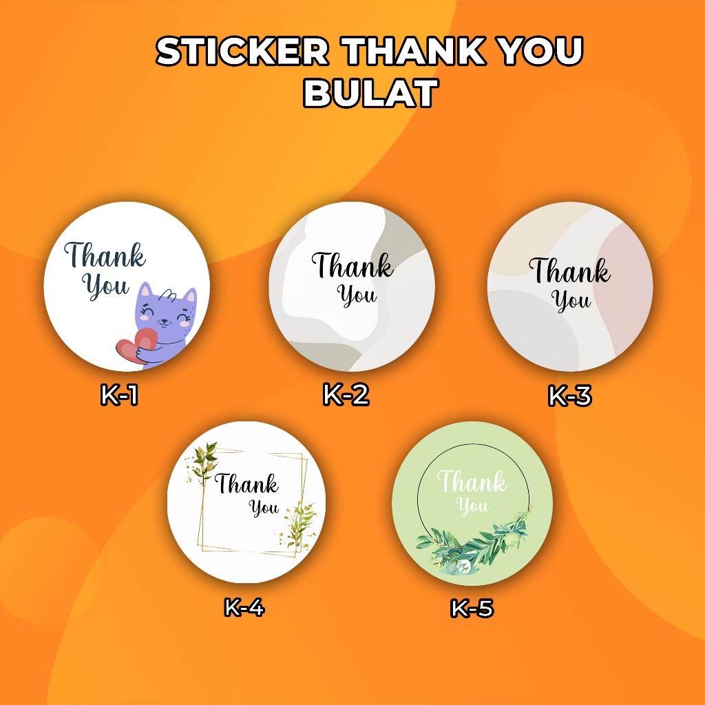 Jual STIKER THANK YOU CUSTOM / STIKER UCAPAN TERIMA KASIH / STIKER ...