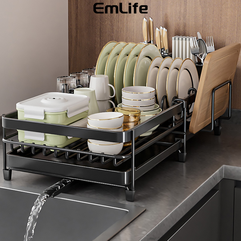 Jual Rak piring Multifungsi Rak Cangkir Dapur Penyimpanan Rak Pengering ...