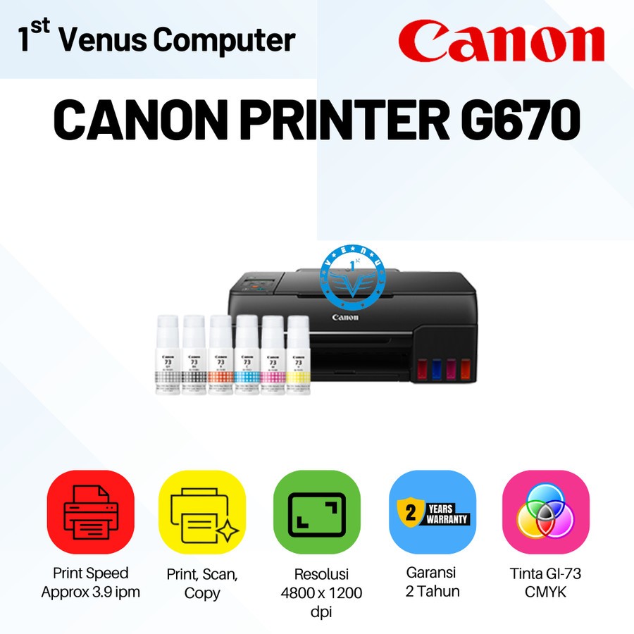 Jual Printer Canon PIXMA G670 Photo Print Scan Copy / PRI34-CAN ...