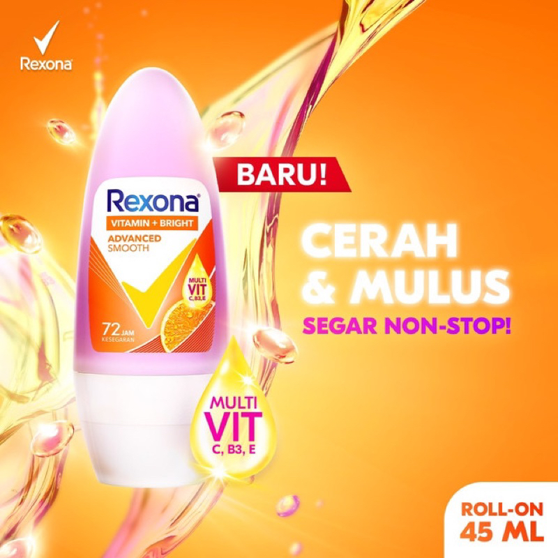 Jual Rexona Deodorant Roll on Advanced Smooth 45ml | Shopee Indonesia
