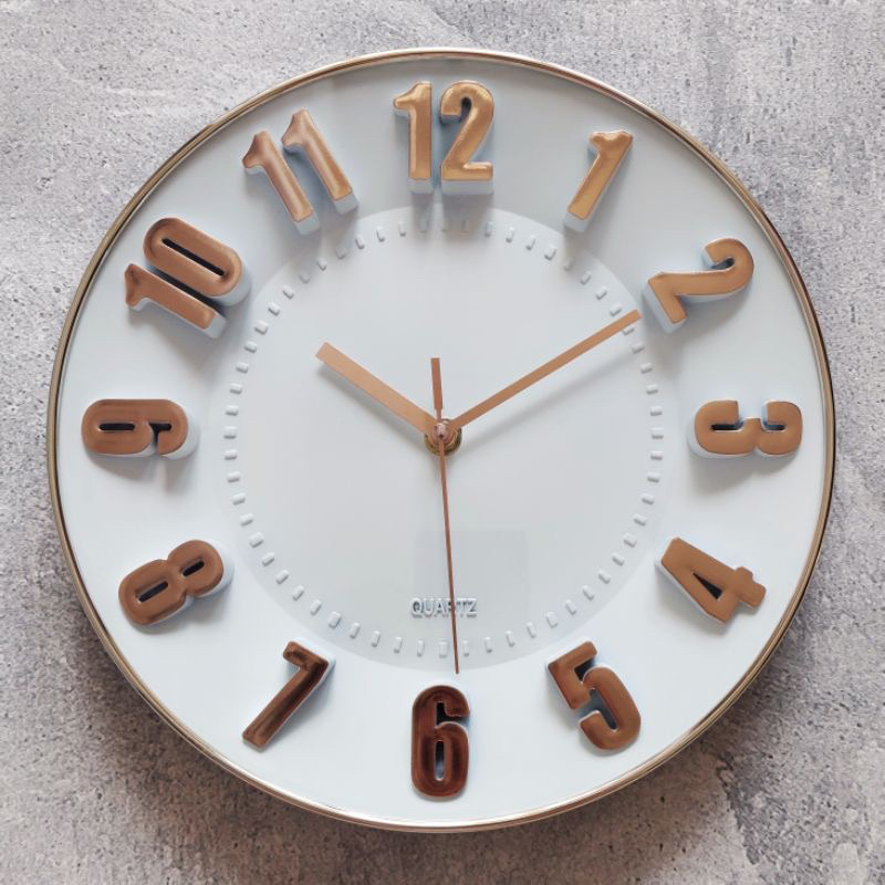 Jual jam dinding KK 9628/jam dinding angka 3D/ Jam dinding elegan besar ...