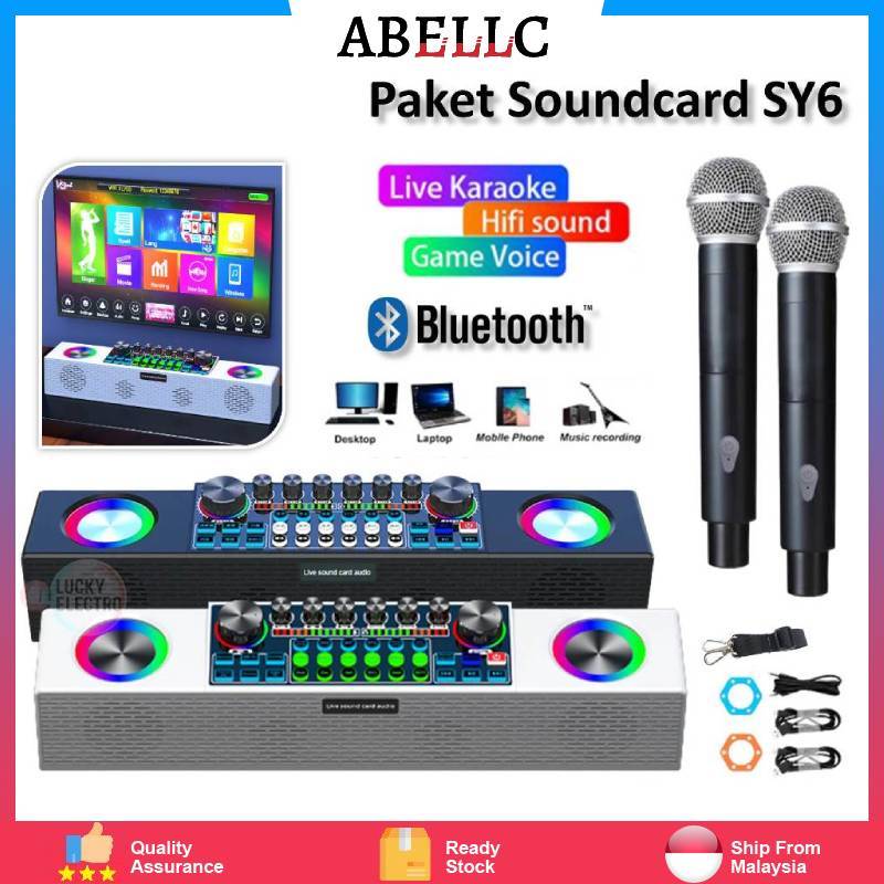Jual [ABELLC COD] Live Sound Card SY6 Soundcard all-in-one Bluetooth ...