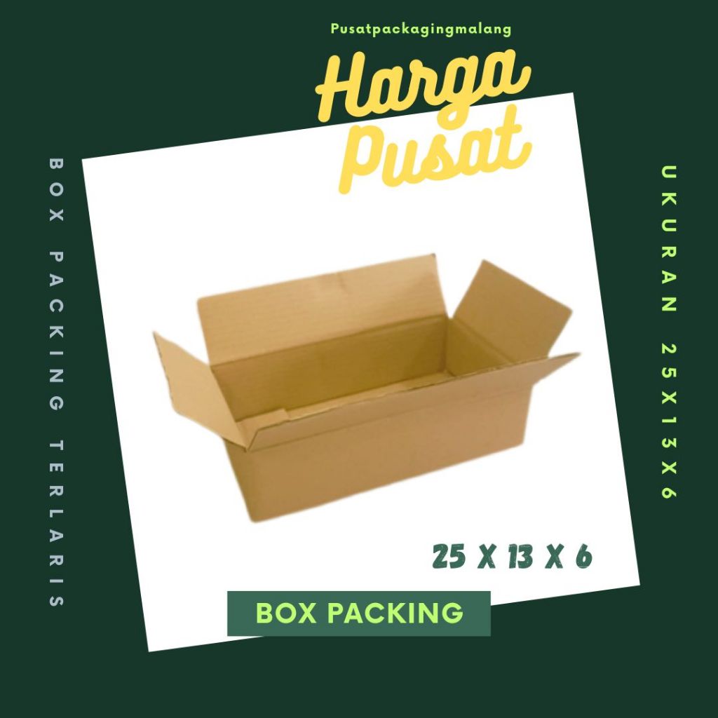 Jual Box Packing 25x13x6 Kardus A1 Karton Dus Kotak Kemasan Sparepart ...
