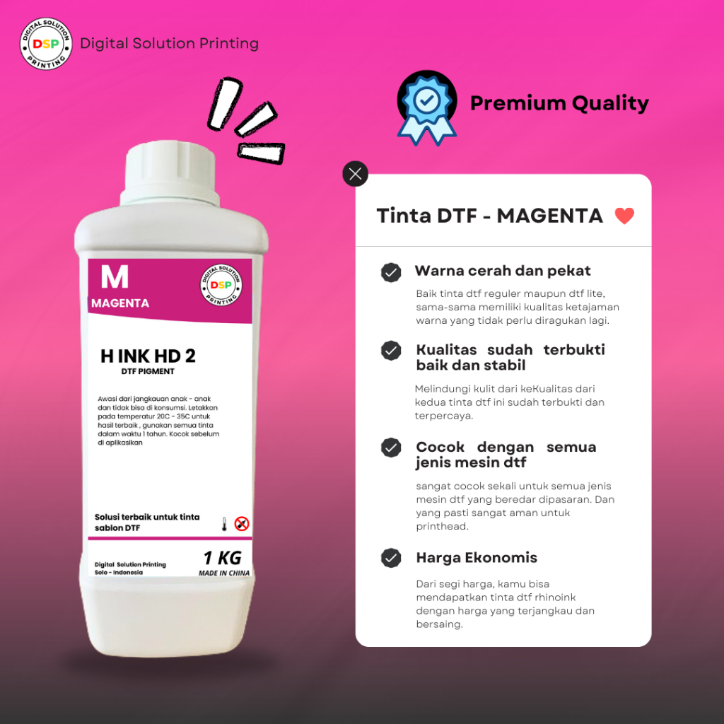 Jual Tinta DTF H INK HD2 warna Magenta (M) | Shopee Indonesia