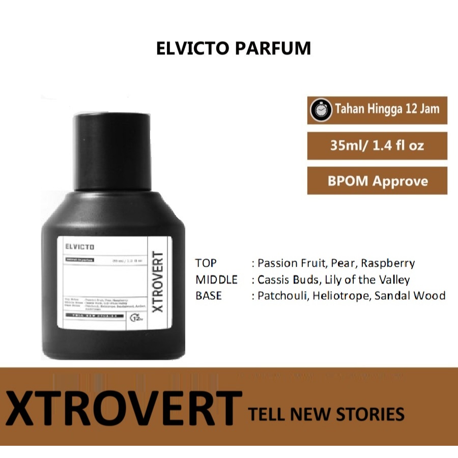 Jual Elvicto Parfum Xtrovert Tahan HIngga 12 Jam 35ML | Shopee Indonesia