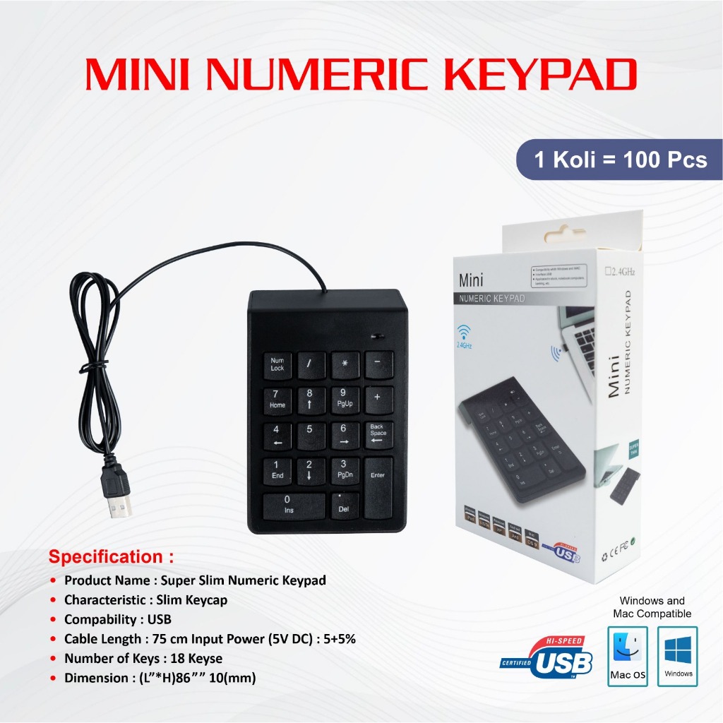 Jual KEYBOARD NUMERIK EYOTA KOMPUTER PC DESKTOP LAPTOP | Shopee Indonesia