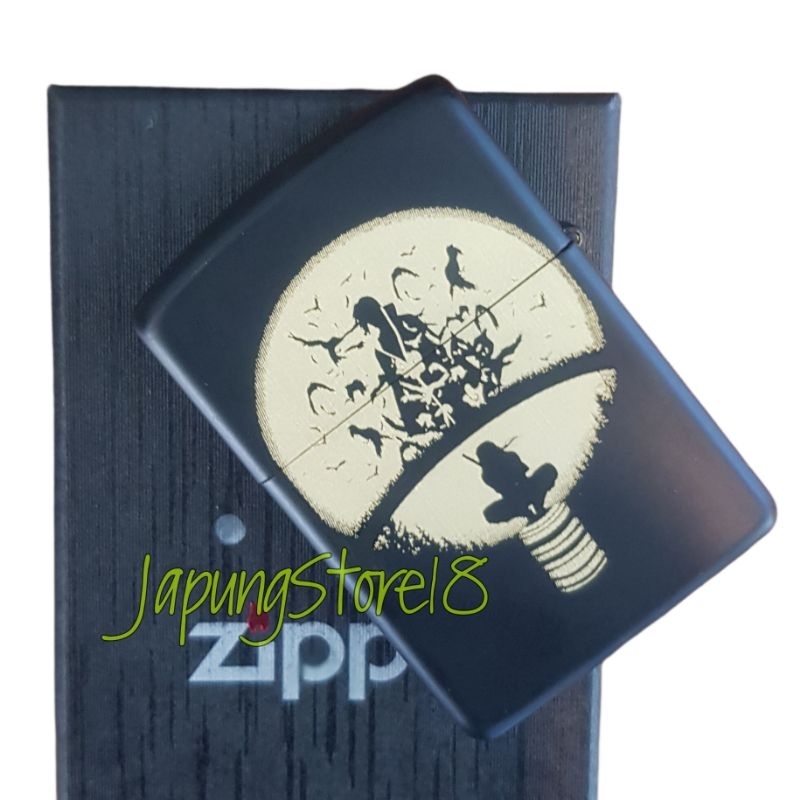 Jual korek Api Zippo uchia Itachi Naruto grfir Laser Zippo Custom Anime ...