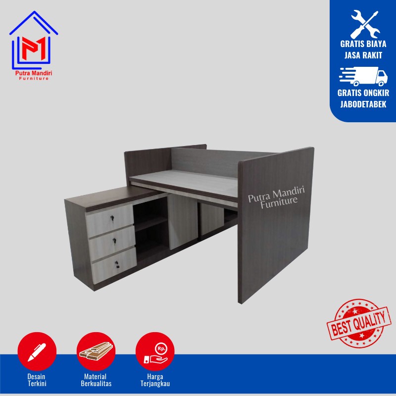 Jual Meja Workstation meja kerja meja karyawan - Bebas Request | Shopee ...