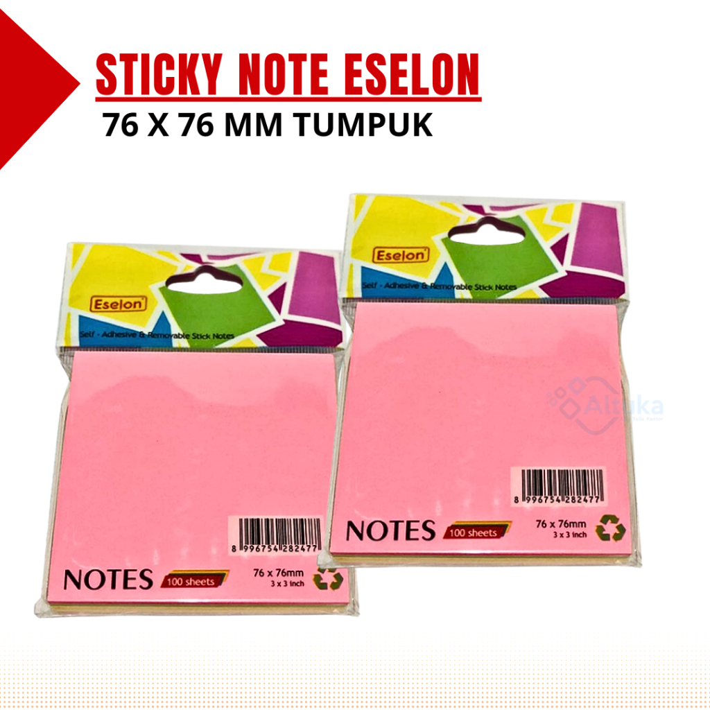 Jual Post it / Memo / Stiky Notes 76x76mm Eselon Tumpuk | Shopee Indonesia