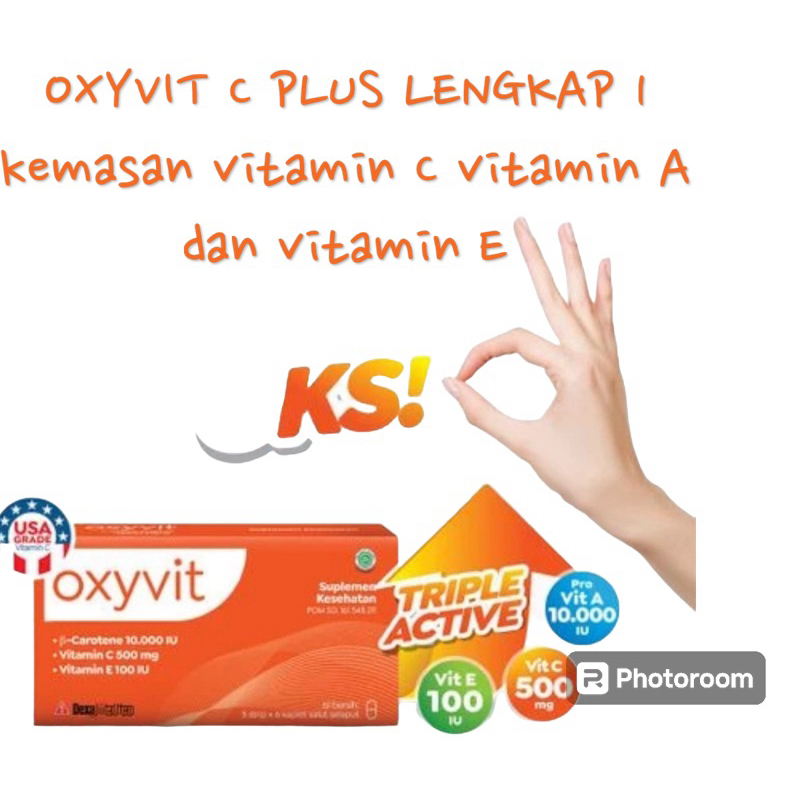Jual OXYVIT C PLUS ISI 30 KAPLET VITAMIN C VITAMIN A DAN VITAMIN E ...