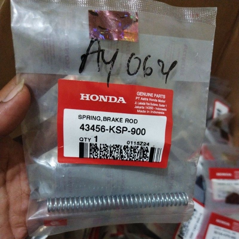 Jual 43456-KSP-900 PER TIANG REM PER KAWAT REM MEGAPRO MONOSHOK VERZA ...