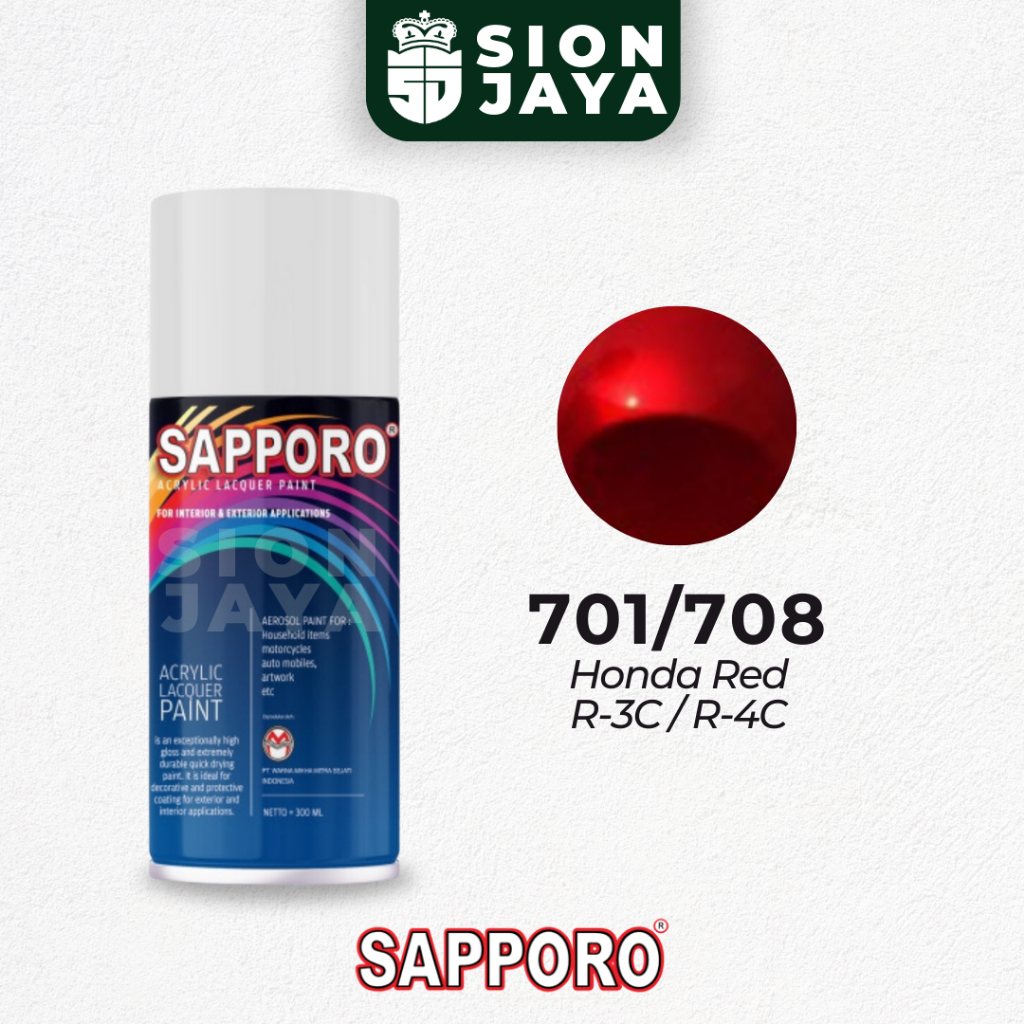 Jual Pilox / Pylox / Cat Semprot Sapporo 300ml Merah Red Candy Colours ...