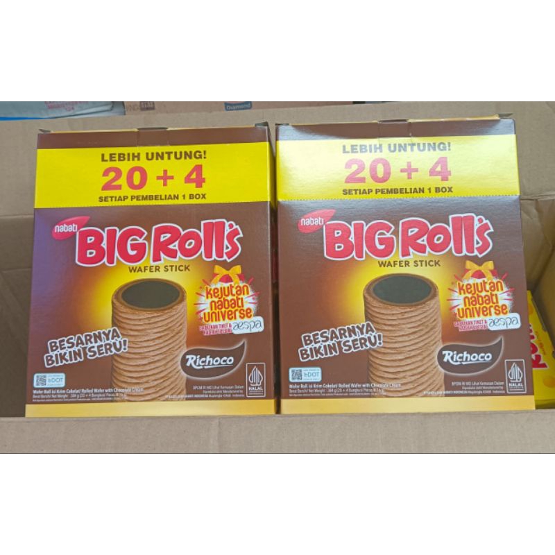 Jual NABATI BIG ROLL'S COKLAT ISI 20+4 / SNACK NABATI BIG ROLLS / WAFER ...