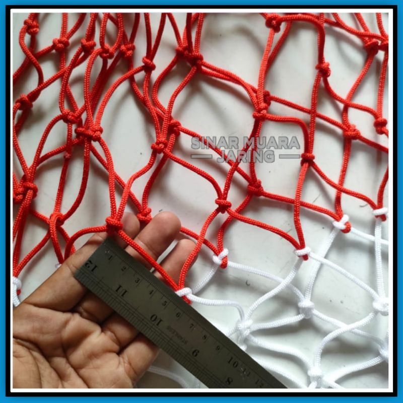 Jual RJ8 Jaring pengaman koper Bahan Tali Poy Merah Putih /Jaring Koper ...