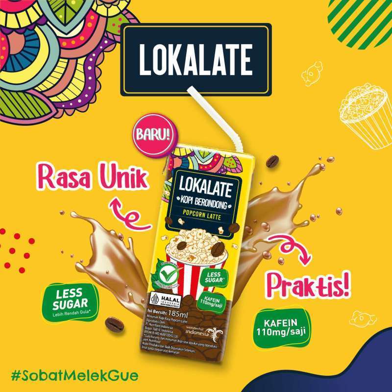 Jual Lokalate Kopi Berondong Popcorn Latte Kopi Less Sugar Ready To ...