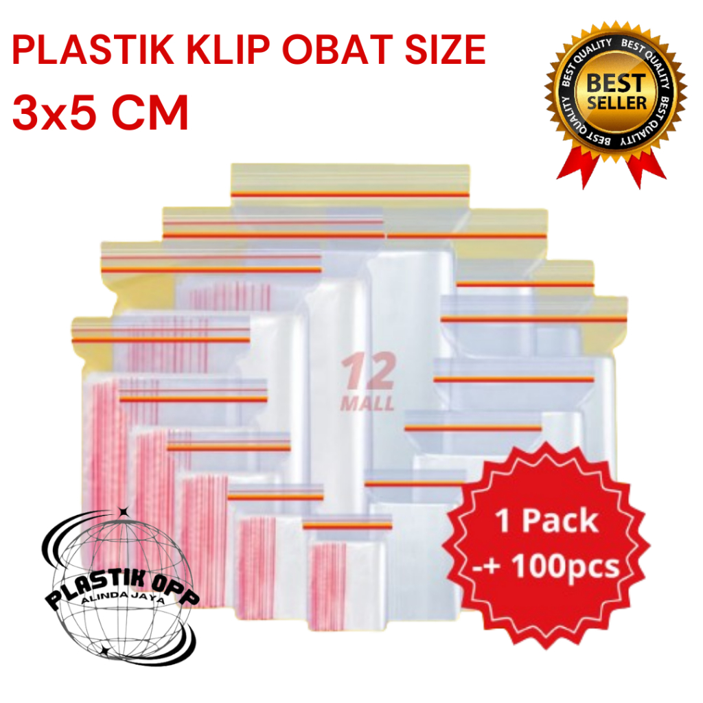 Jual PLASTIK KLIP SIZE 3 X 5 - KANTONG KLIP KP BENING 100 LEMBAR TEBAL ...