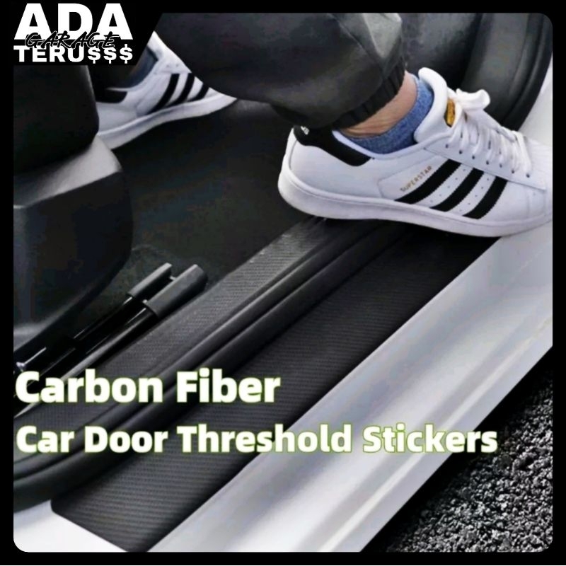 Jual Sticker Carbon 3D 4Pcs Sillplate Carbon Pelindung Pijakan Kaki ...