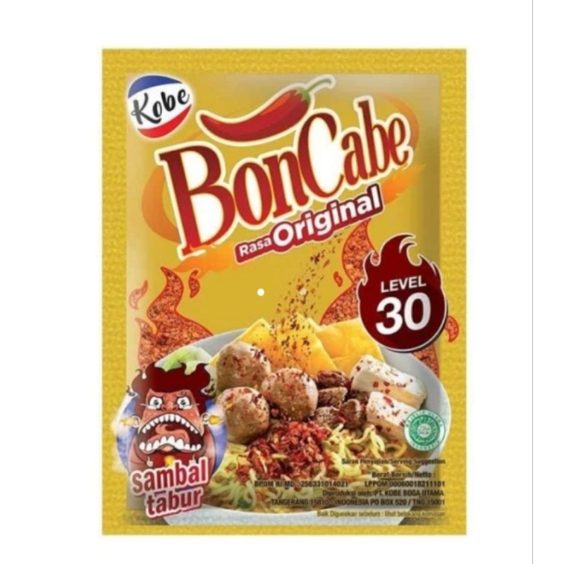 Jual KOBE BonCabe Rasa Original Level 30 Sambal Tabur Sachet 4.5 Gram | Shopee Indonesia
