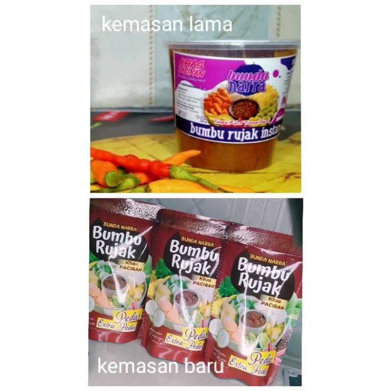 Jual BUMBU RUJAK Instan "BUNDA Narra " khas paciran. kemasan baru ...