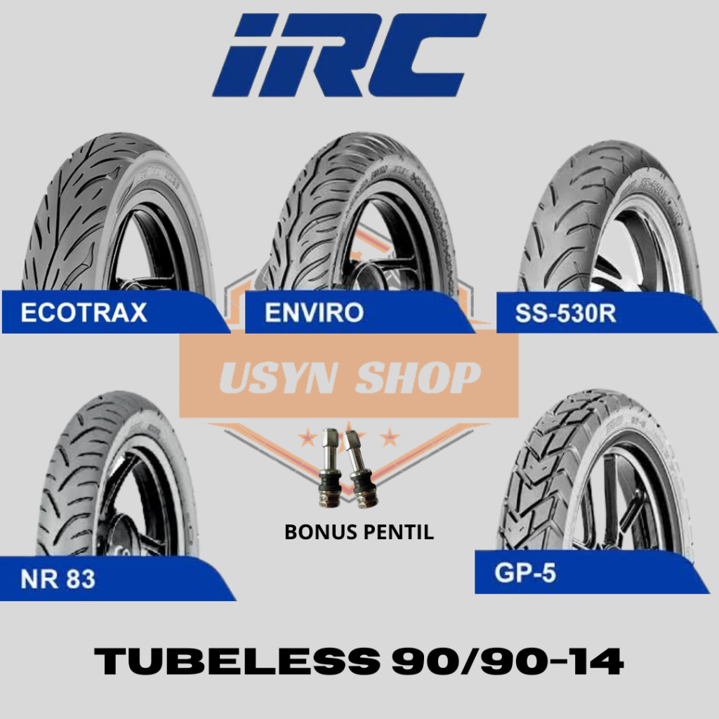 Jual Ban Luar Motor IRC Ring 14 // Tubeless Belakang Matic 90/90-14 ...