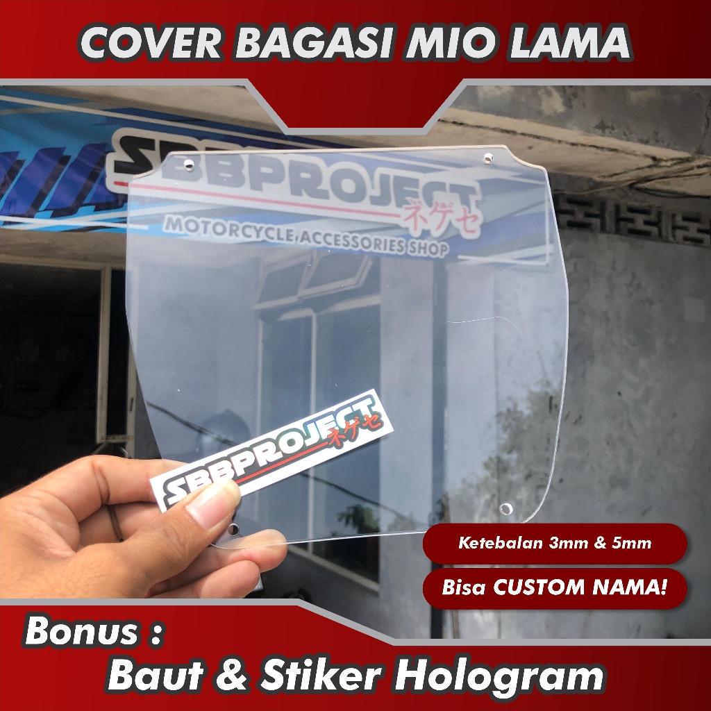 Jual COVER AKRILIK BAGASI MIO SPORTY/MIO SMILE TEBAL 5MM & 3MM | Shopee ...